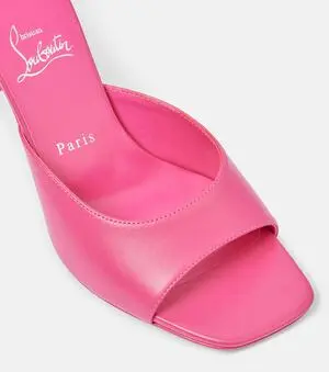 CHRISTIAN LOUBOUTIN Condora 85 Leather Mules - Pink