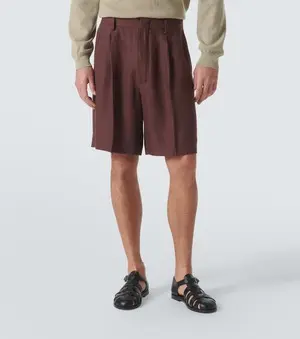 Loro Piana Joetsu Linen Bermuda Shorts