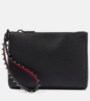 CHRISTIAN LOUBOUTIN Cabata Mini Studded Leather Pouch - Black