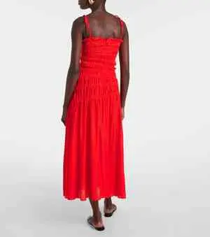 Tory Burch Smocked Midi Skirt