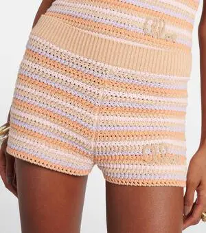 Chloé Knitted Cotton Shorts - Multicoloured