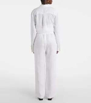 Asceno Aurelia Linen Wide-leg Pants - White