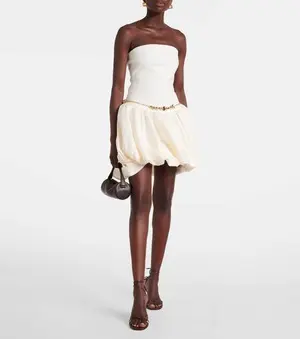Simkhai Pollie Linen And Rayon-blend Minidress - Black