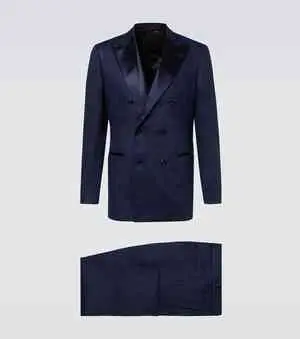Brunello Cucinelli Double-breasted Linen Tuxedo