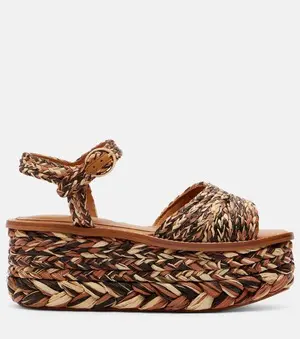 Clergerie Arty Raffia Platform Sandals