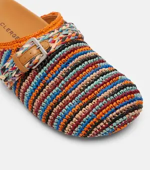 Clergerie Quinta Raffia Mules