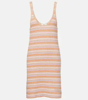 Chloé Knitted Cotton Minidress - Multicoloured