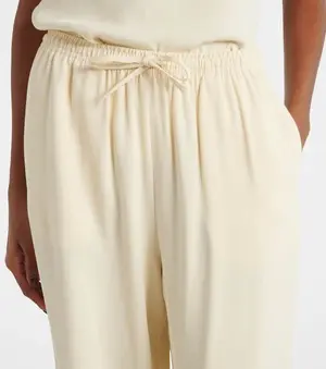 Asceno Aurelia Wide-leg Pants - Beige