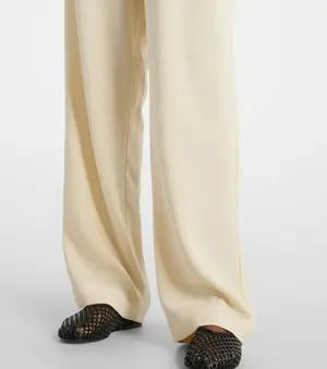 Asceno Aurelia Wide-leg Pants - Beige