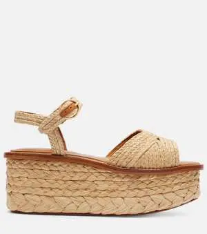 Clergerie Arty Raffia Platform Sandals