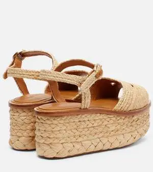 Clergerie Arty Raffia Platform Sandals