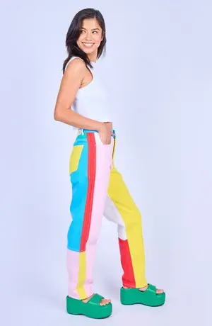 MOKUYOBI Color Blocked Denim Jeans - Playcraft