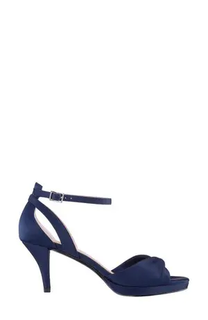 Nina Briza Platform Sandals - Navy