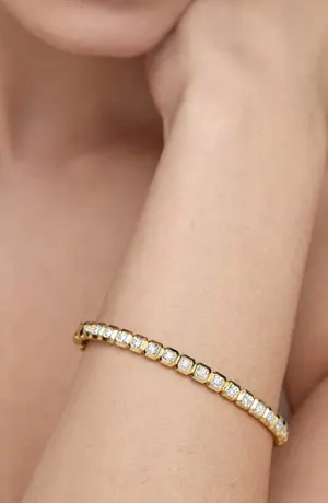 Monica Vinader Asscher Set Lab-created Diamond Bangle