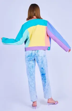 MOKUYOBI Color Blocked Denim Jacket - Stellar Night