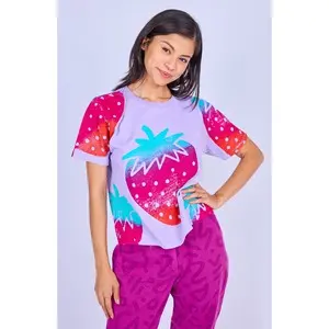 MOKUYOBI Painted Crop Tee - Giant Strawberry