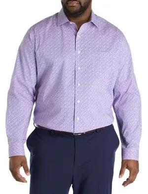 SYNRGY BY DXL Big & Tall Performance Dress Shirt - Fuchsia