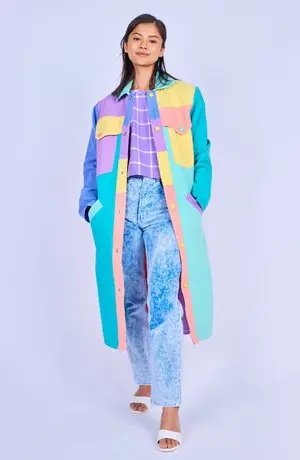 MOKUYOBI Denim Duster - Stellar Night