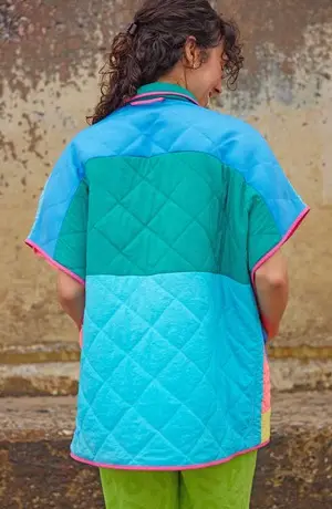 MOKUYOBI Quilted Poncho Vest