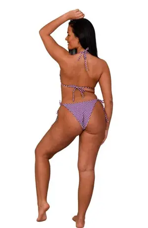 OOSC Checkmate Tie Side Bikini Bottoms - Multi