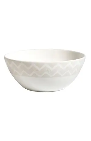 MISSONI HOME TABLEWARE Soup Bowls Zig Zag Set Of 6 Diam. 14,5* H. 2.4" - White