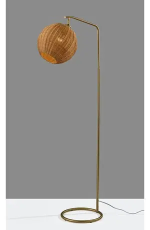 ADESSO Maeve Floor Lamp - Antique Brass