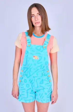MOKUYOBI Zap Overall Shorts - Pool