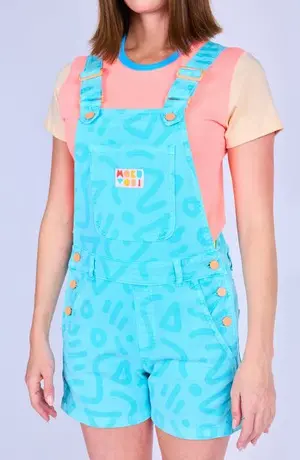 MOKUYOBI Zap Overall Shorts - Pool