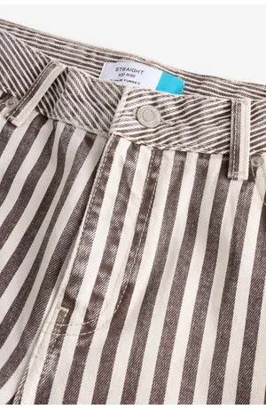 NEXT Striped Straight-leg Jeans