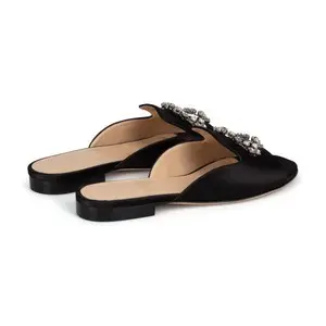 AIMEE ANN LOU Cleo Crystal Slide In Satin