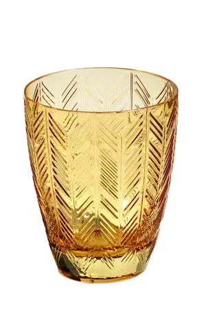 MISSONI HOME TABLEWARE Water Glass Zig Zag Set Of 6 11.8 Oz, Diam. 3.3 - Amber