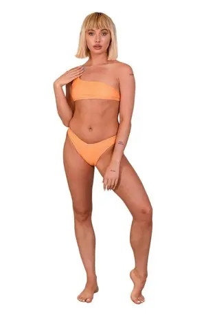 OOSC Tangerine Squeeze Cold Shoulder Bikini Top - Orange