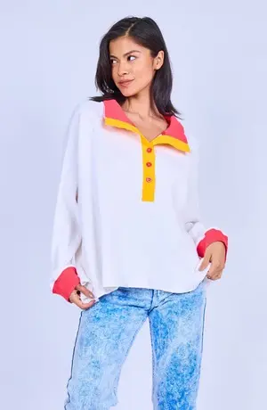 MOKUYOBI Ripple Rib Pullover - Sugar
