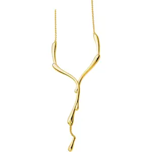 LUCY QUARTERMAINE Drop Necklace - Gold Vermeil