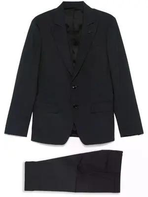 LARDINI Brooch-detail Suit - Grey