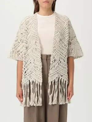 Brunello Cucinelli Crochet Kimono With Fringe