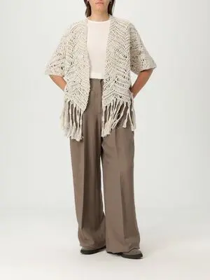 Brunello Cucinelli Crochet Kimono With Fringe