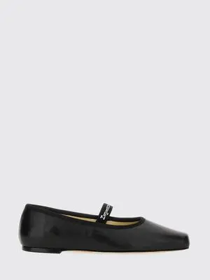 Repetto Lizbeth Calfskin Mary Jane Flats With Square Toe - Black