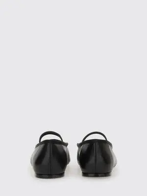 Repetto Lizbeth Calfskin Mary Jane Flats With Square Toe - Black