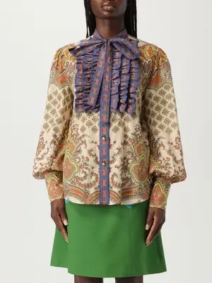 Valentino Garavani Paisley Print Tie Neck Shirt