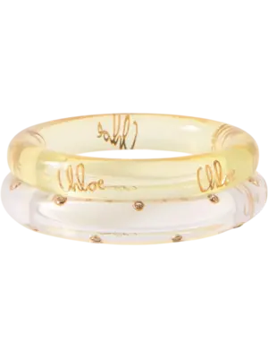 Chloé Set Of Two Resin Bangles - Gold