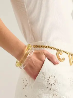 Chloé Set Of Two Resin Bangles - Gold