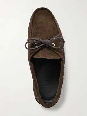 AeydĒ Harris Suede Boat Shoes - Brown