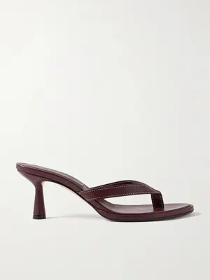 AeydĒ Daphne Leather Sandals - Burgundy
