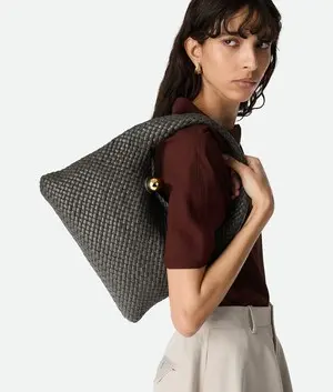 BOTTEGA  VENETA Intreccio Leather Hobo Bag