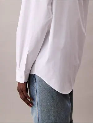 Calvin Klein Oversized Cotton Poplin Button-down - Brilliant White