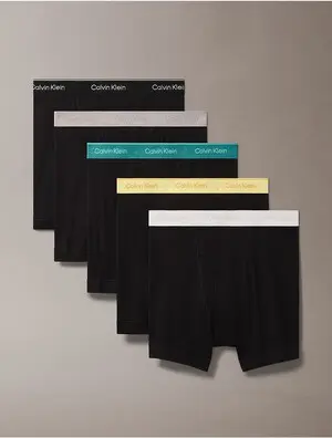 Calvin Klein Cotton Classics 5-pack Boxer Brief Black / Green Multi