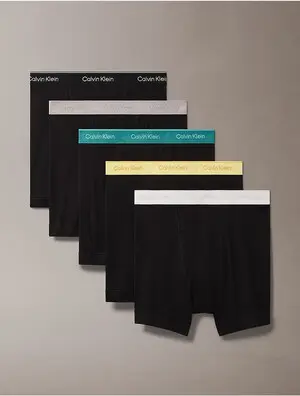 Calvin Klein Cotton Classics 5-pack Boxer Brief Black/lively/teal/ash
