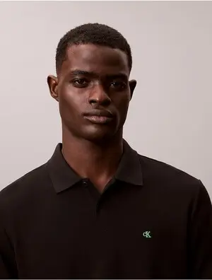 Calvin Klein Cotton Pique Classic Polo Shirt - Black