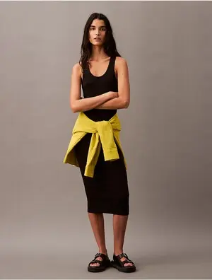 Calvin Klein Rib Knit Slip Dress